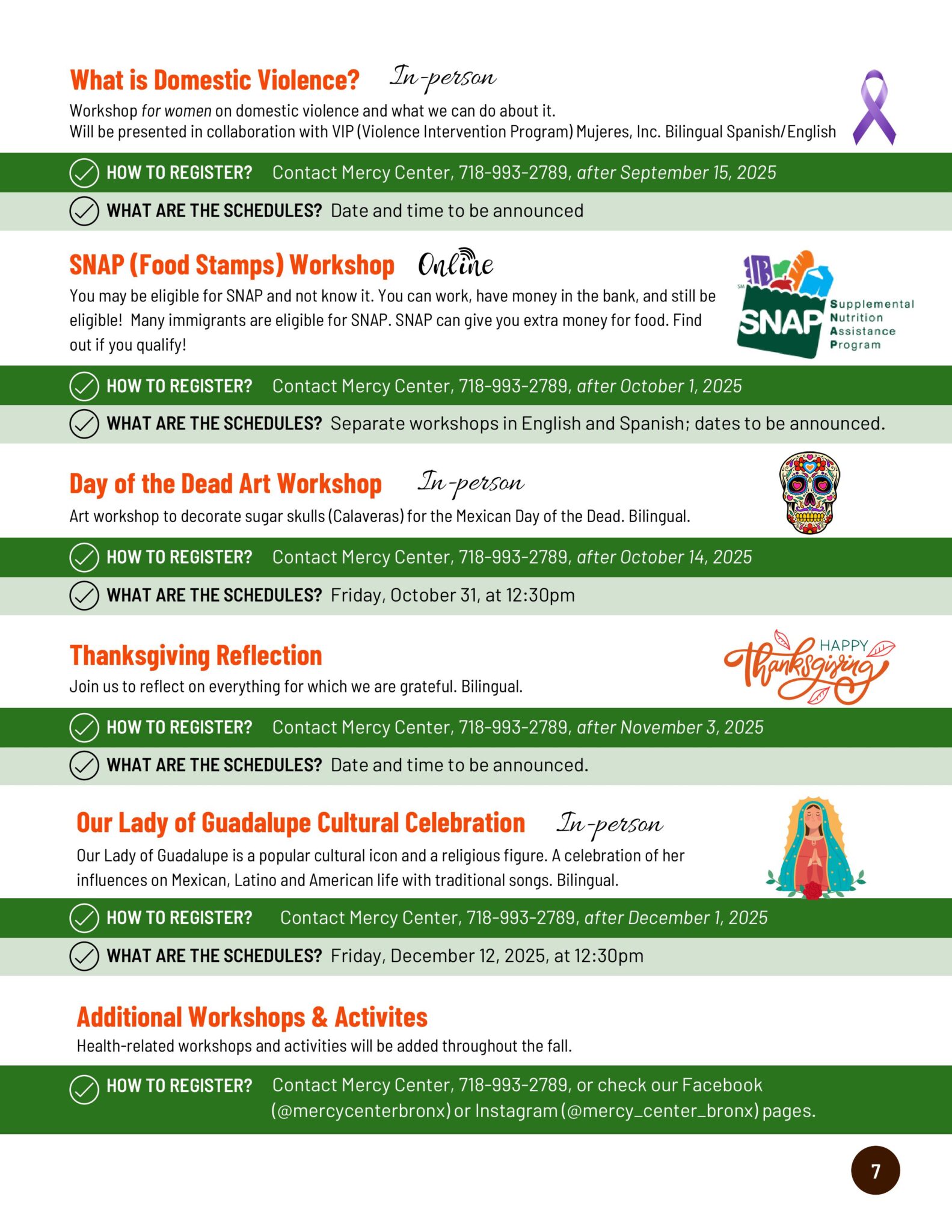 Fall 2025 Programs and Activities - Mercy Center